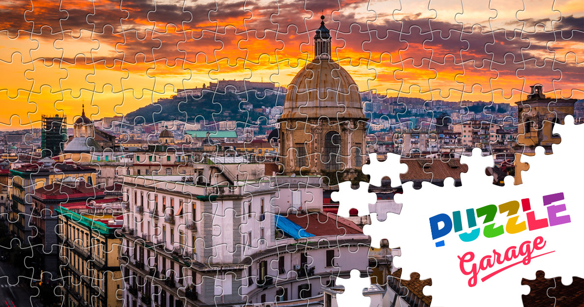 Sunset in Naples Jigsaw Puzzle (Countries, Italy) | Puzzle Garage