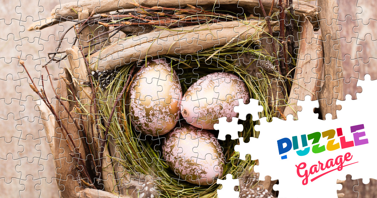 Golden Easter eggs Jigsaw Puzzle (Holidays, Easter) | Puzzle Garage