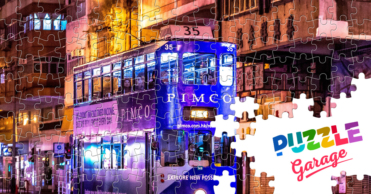 Hong Kong city buses Jigsaw Puzzle (Technics, Public transport ...