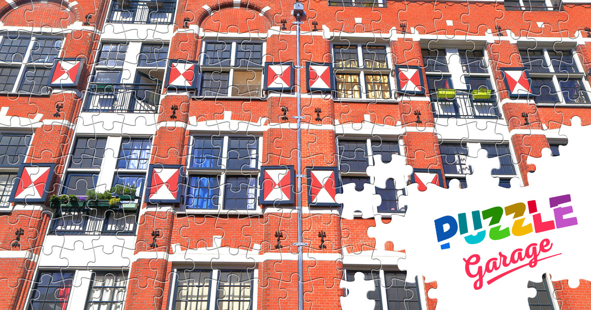 Brick building in Amsterdam Jigsaw Puzzle (Home, Facades) | Puzzle Garage