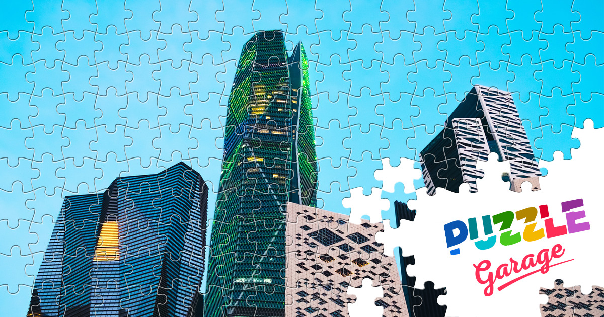 Skyscrapers in Riyadh Jigsaw Puzzle (Architecture, Skyscrapers) | Puzzle Garage