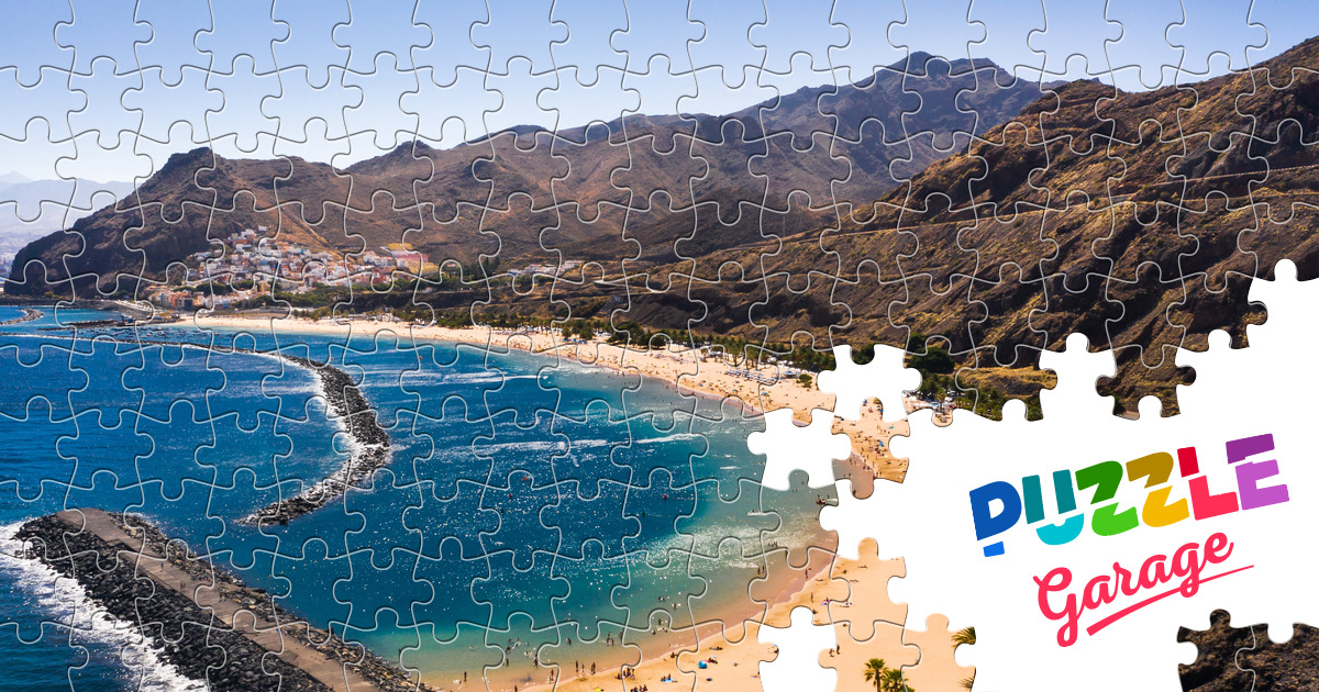 Las Teresitas Beach Jigsaw Puzzle (Countries, Spain) | Puzzle Garage