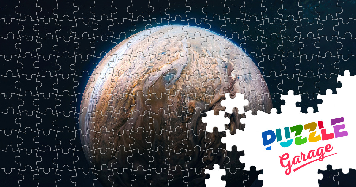 View of planet Jupiter Jigsaw Puzzle (Space, Cosmonautics) | Puzzle Garage