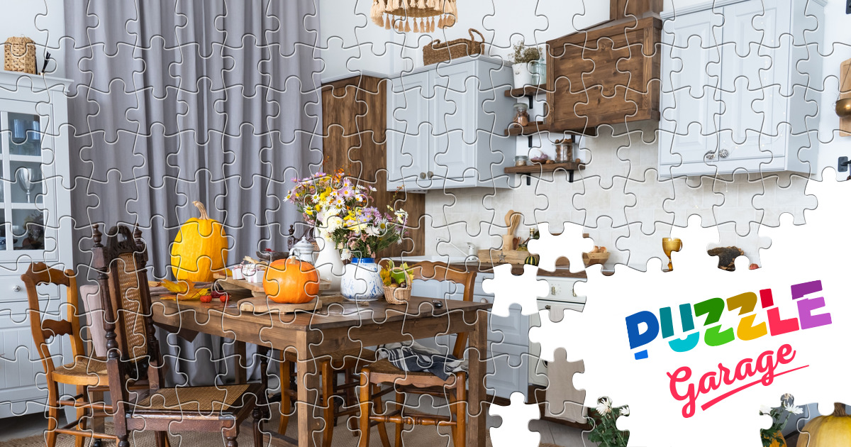 Autumn interior in the kitchen Jigsaw Puzzle (Home, Interiors) | Puzzle ...