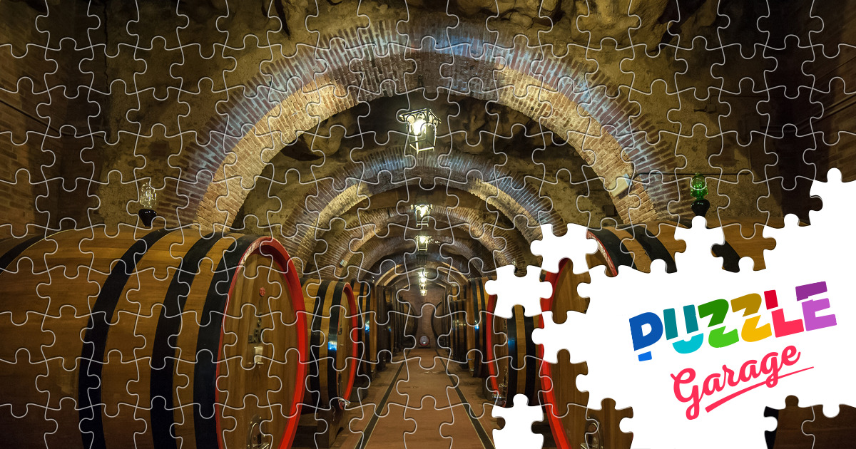 Oak barrels in the underground city Jigsaw Puzzle (Countries, Italy ...