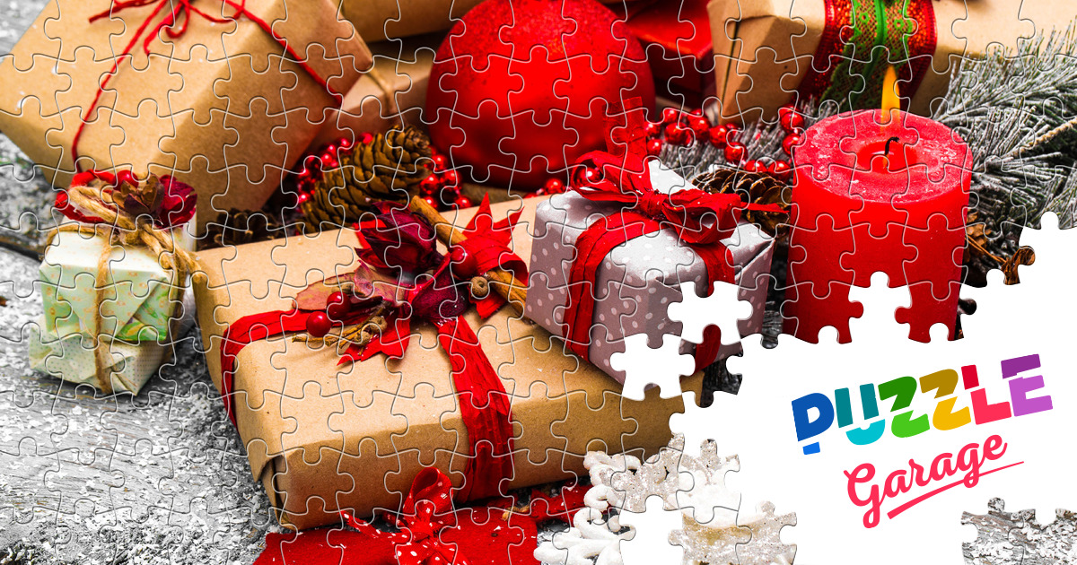Christmas gifts and decorations Jigsaw Puzzle (Holidays, Christmas ...