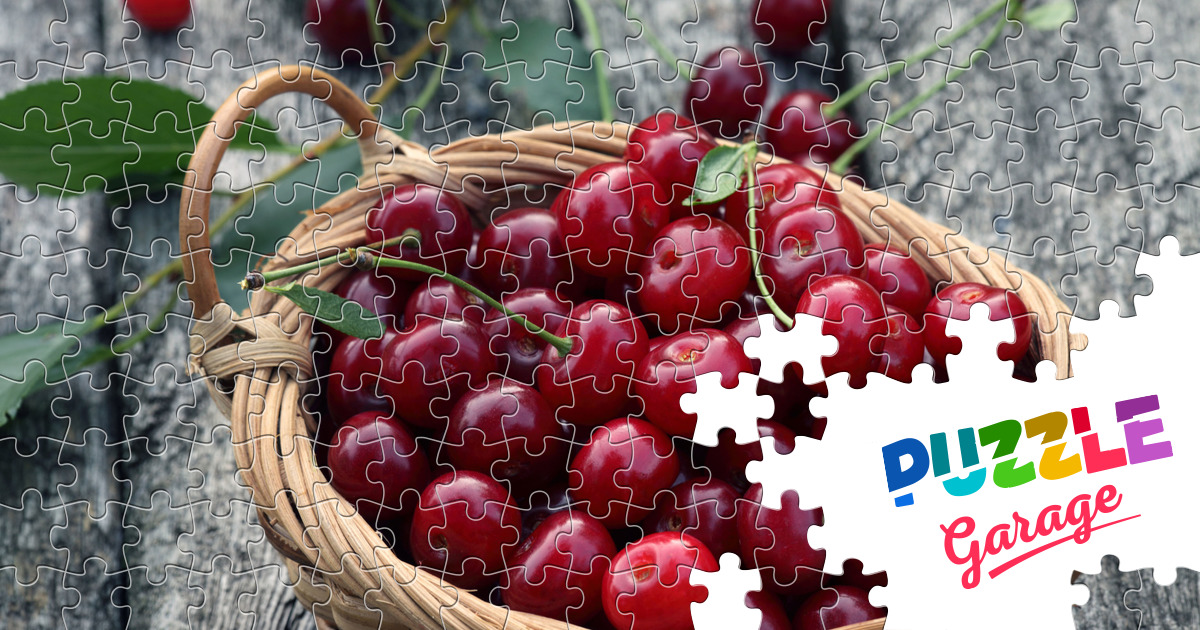 Cherries in a basket Jigsaw Puzzle (Plants, Berries) | Puzzle Garage