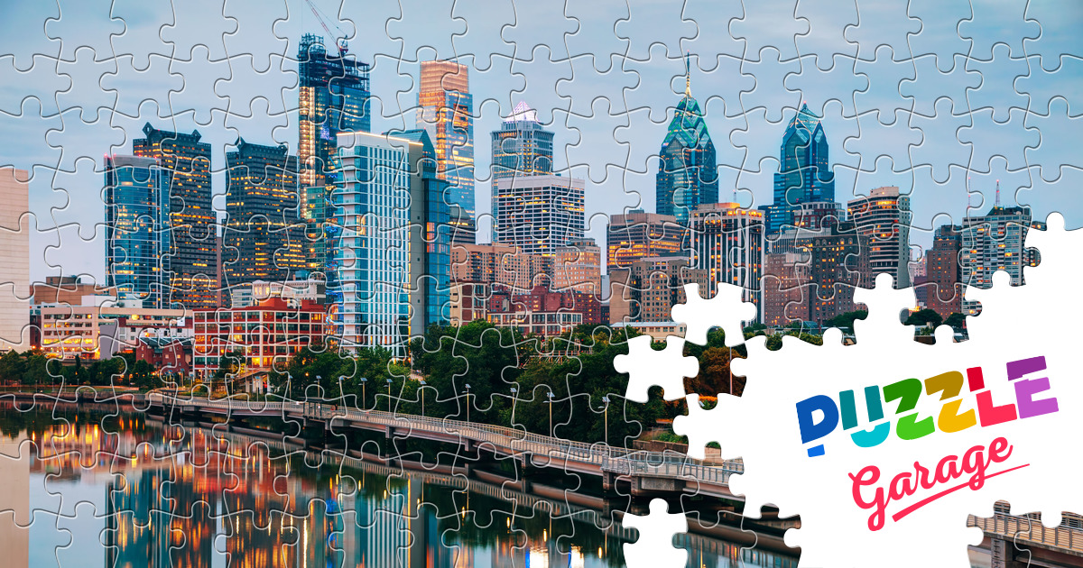 Philadelphia in the evening Jigsaw Puzzle (Countries, USA) | Puzzle Garage