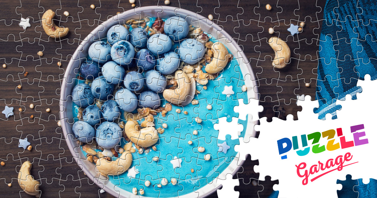 Smoothie with blueberries and nuts Jigsaw Puzzle (Home, Food) | Puzzle ...