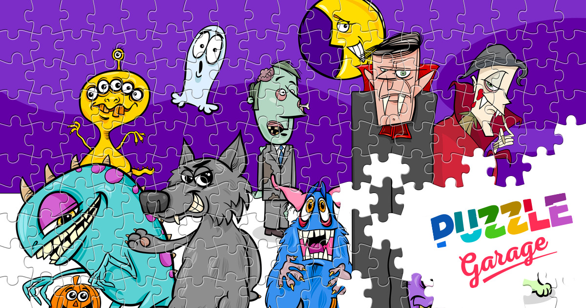 Monsters Jigsaw Puzzle (For children, Cartoon Illustrations) | Puzzle ...