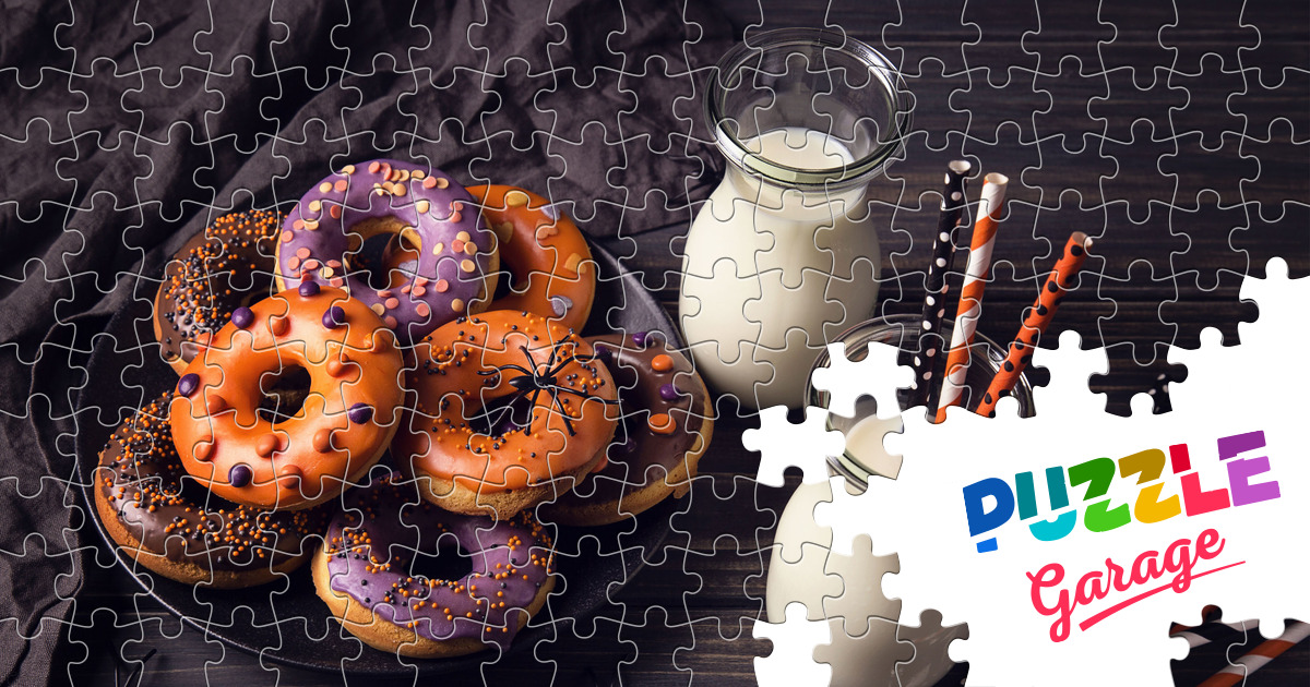 Donuts for Halloween Jigsaw Puzzle (Holidays, Halloween) | Puzzle Garage