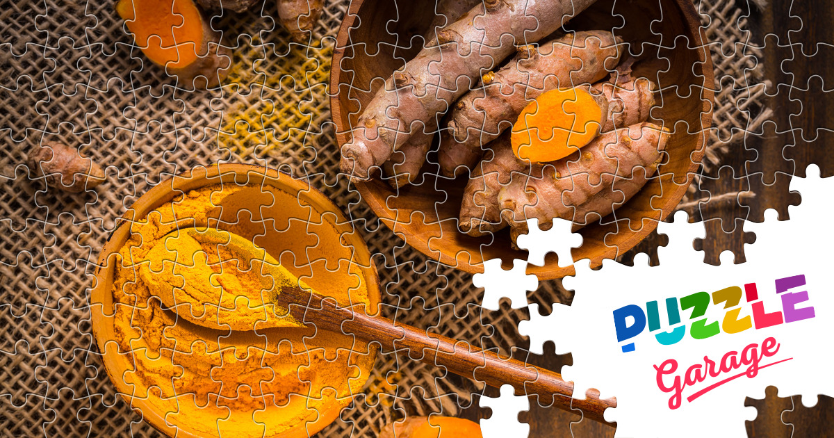 Turmeric root and powder Jigsaw Puzzle (Home, Food) | Puzzle Garage