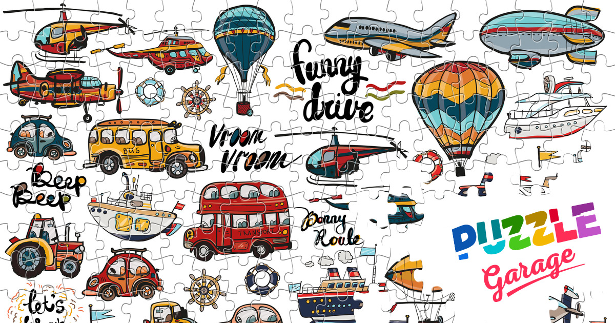 Children's transport Jigsaw Puzzle (For children, Educational) | Puzzle ...