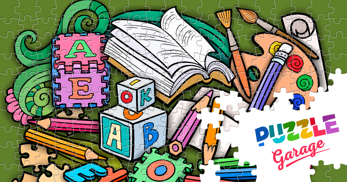 School supplies and toys Jigsaw Puzzle (For children, Cartoon ...