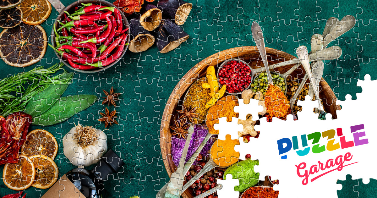 Spices in a bowl Jigsaw Puzzle (Home, Food) | Puzzle Garage
