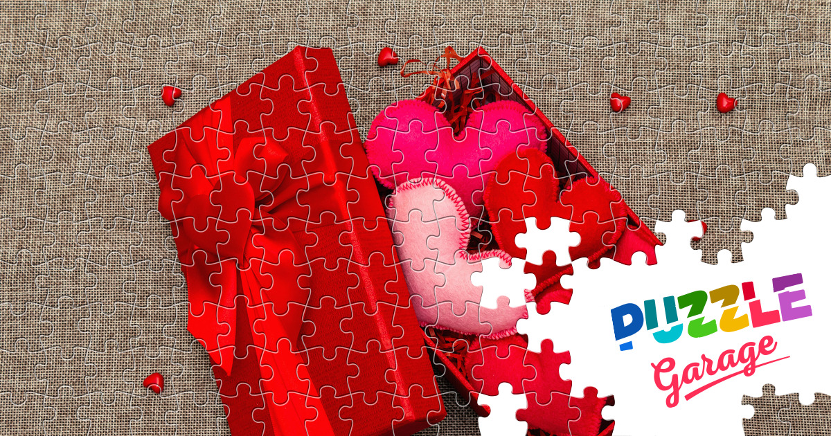 Box with hearts Jigsaw Puzzle (Holidays, Valentine's Day) | Puzzle Garage