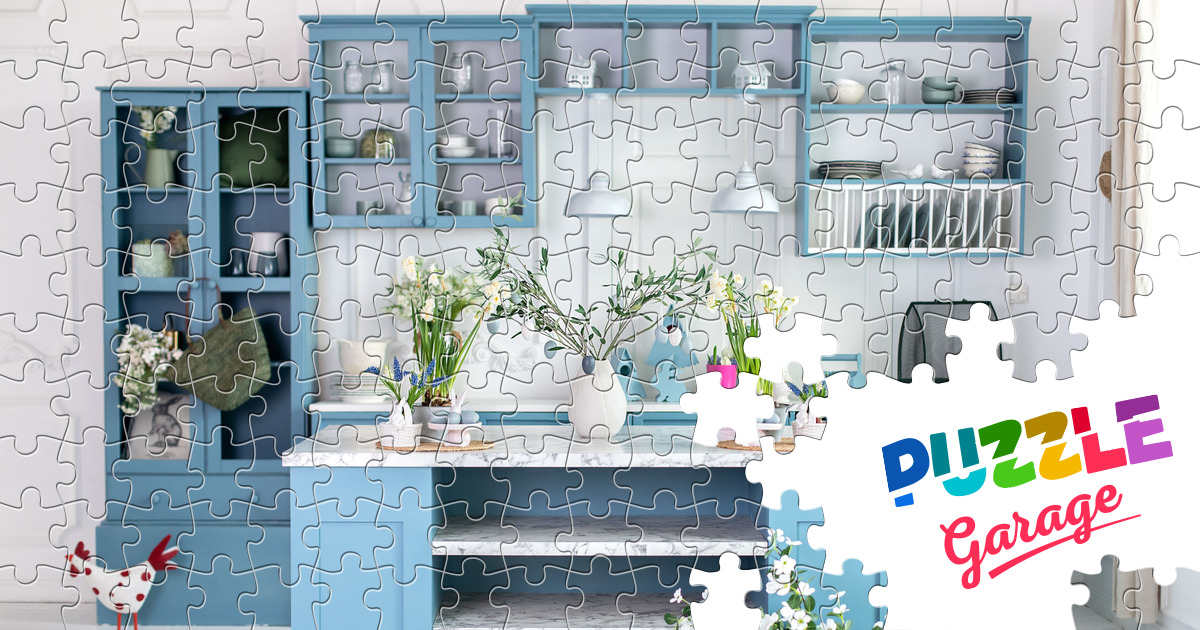 Stylish wooden kitchen Jigsaw Puzzle (Home, Interiors) | Puzzle Garage