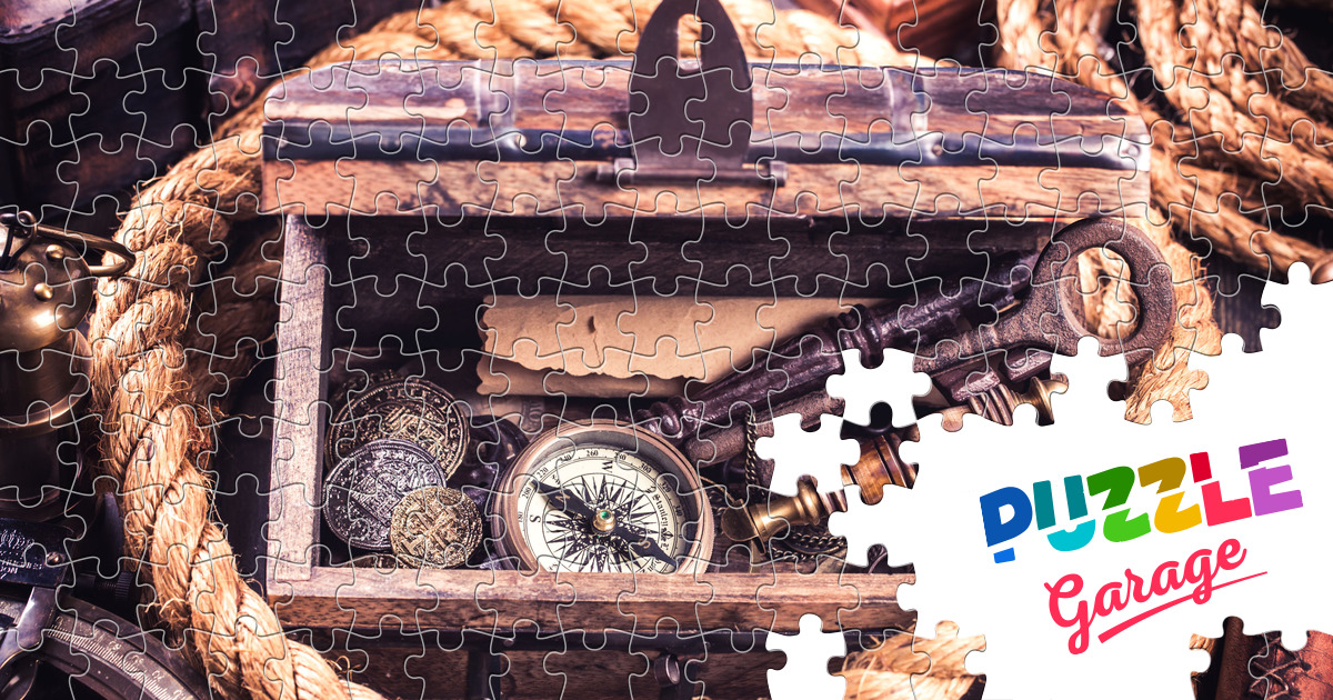 Old box with marine items Jigsaw Puzzle (History, Retro) | Puzzle Garage