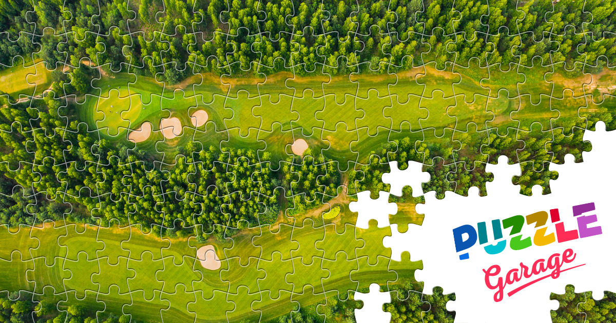 View of the golf courses Jigsaw Puzzle (Other, Aerial view) | Puzzle Garage