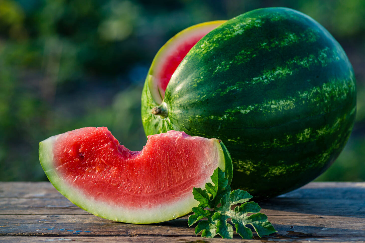 Watermelon on a wooden table Jigsaw Puzzle (Plants, Berries) | Puzzle ...