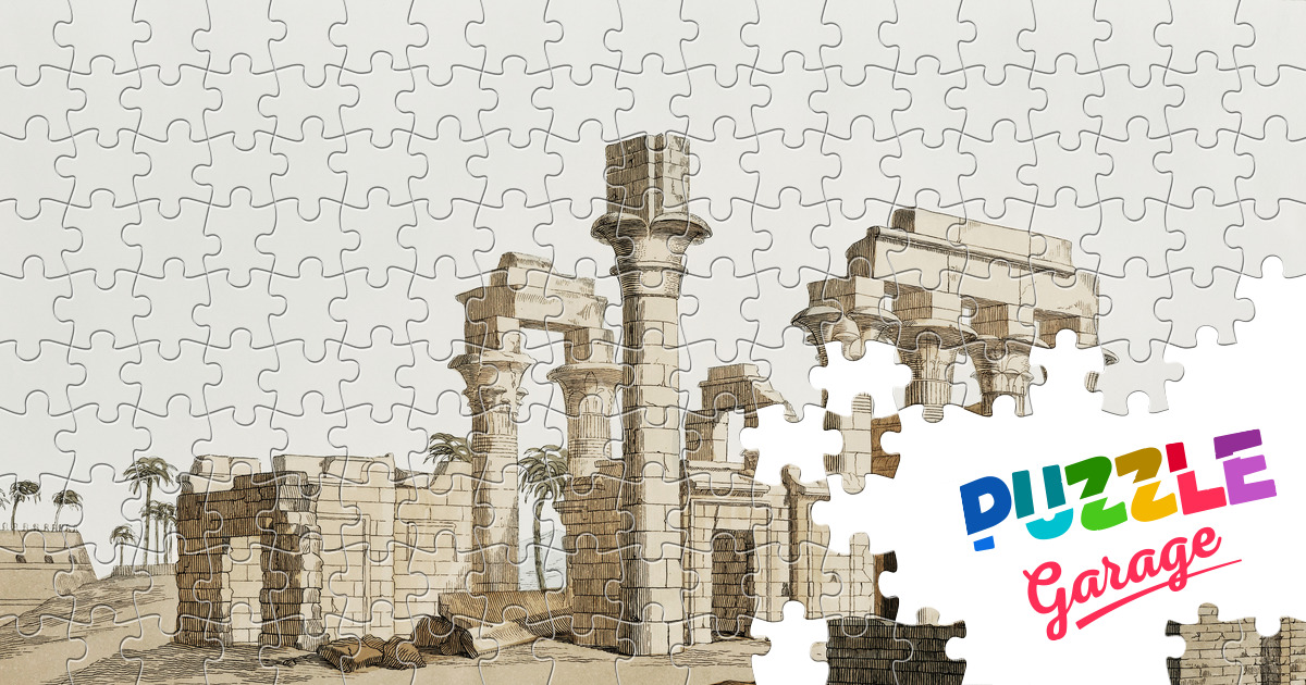 Illustration of the ruins of the temple in Ermans Jigsaw Puzzle (Art ...