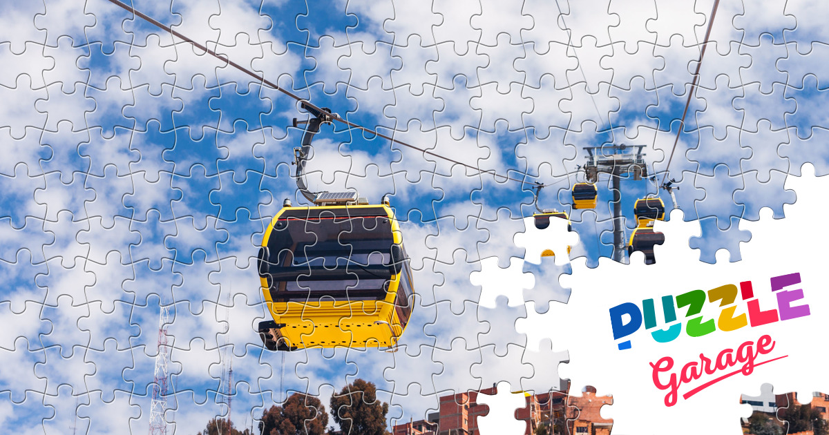 Cable car in La Paz Jigsaw Puzzle (Countries, Bolivia) | Puzzle Garage