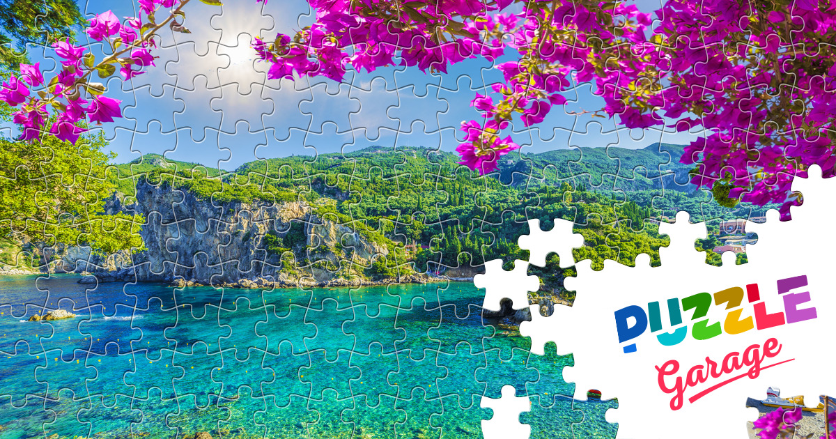 Bay in Paleokastritsa Jigsaw Puzzle (Countries, Greece) | Puzzle Garage