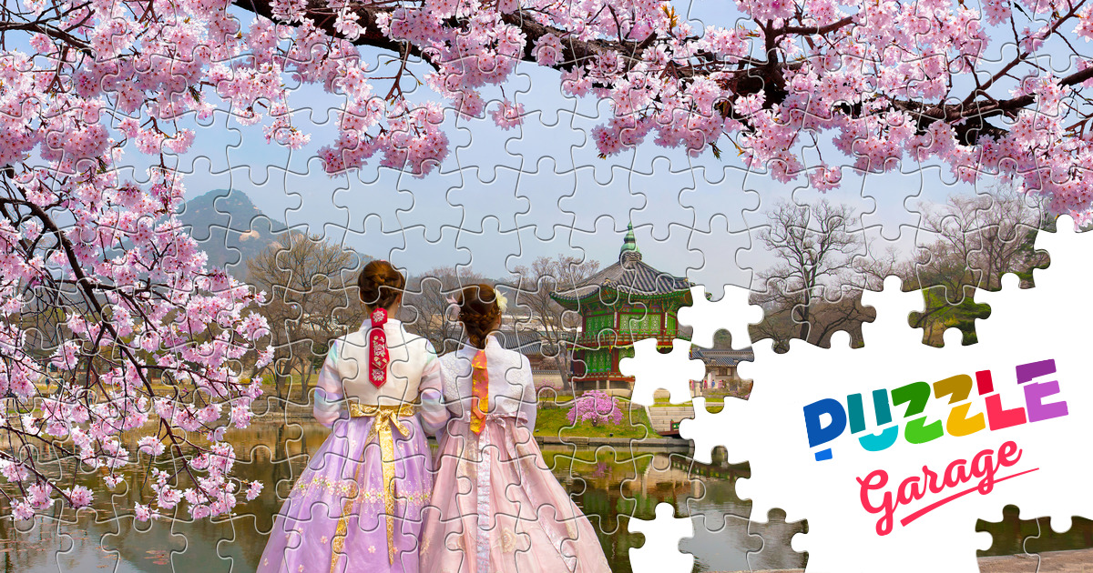 Cherry blossom, South Korea Jigsaw Puzzle (Countries, South Korea ...