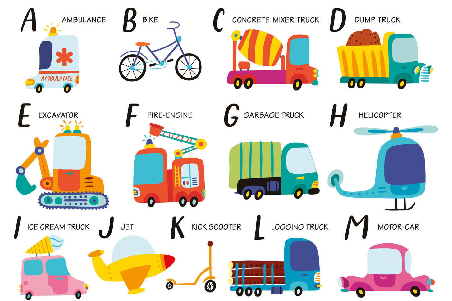 Transport alphabet Jigsaw Puzzle (For children, Educational) | Puzzle ...
