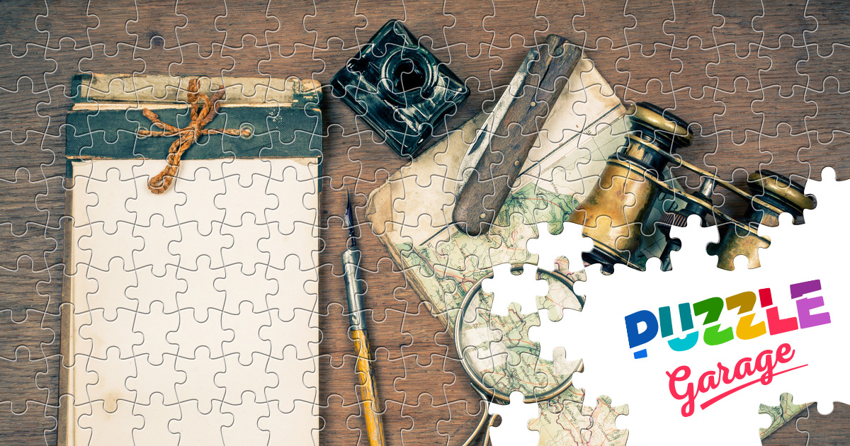 Compass, map and binoculars Jigsaw Puzzle (History, Antique) | Puzzle ...