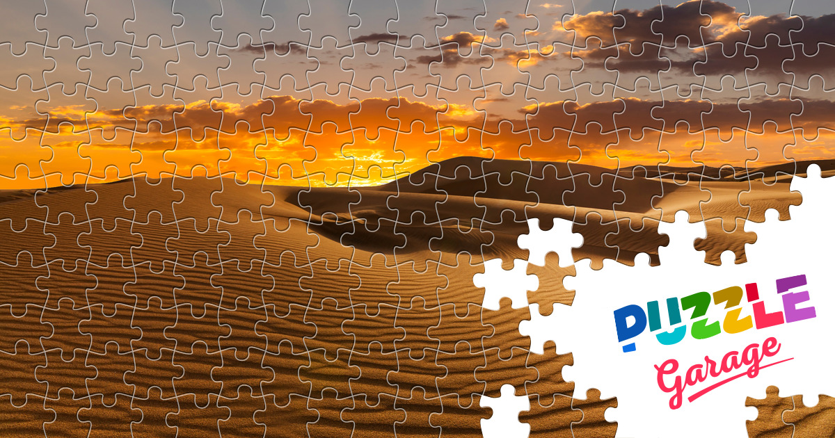Sunset over the desert Jigsaw Puzzle (Nature, Desert) | Puzzle Garage