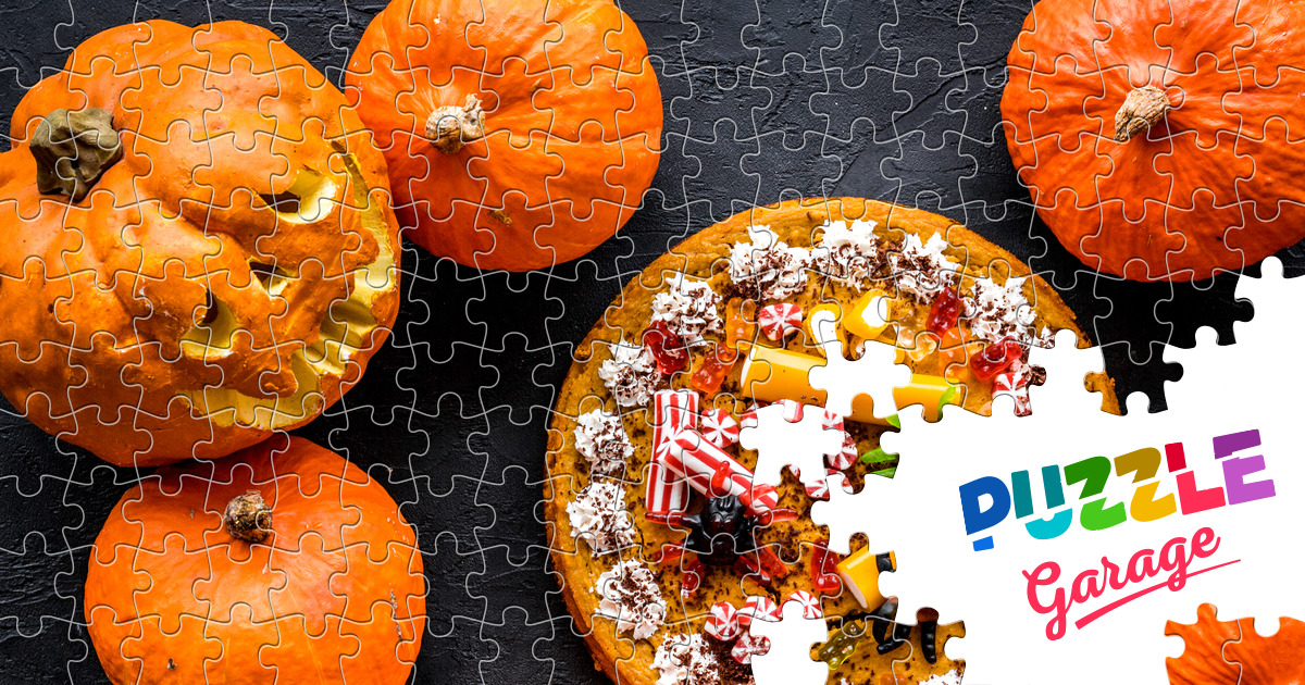 Pumpkin pie and pumpkins Jigsaw Puzzle (Holidays, Halloween) | Puzzle ...