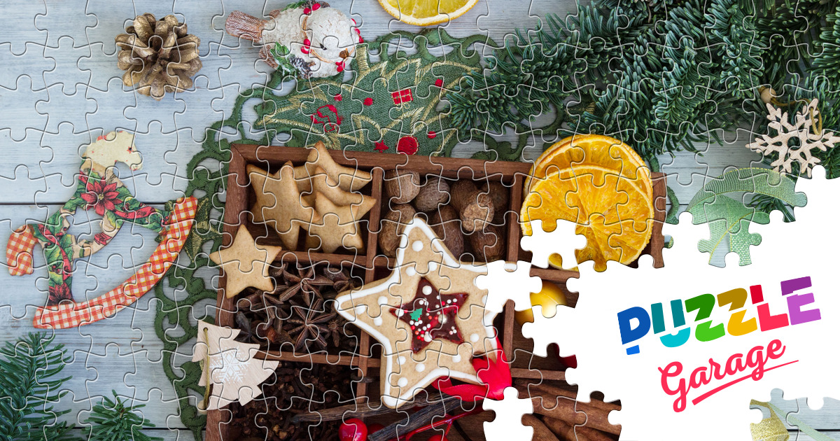 Gingerbread cookies and spices Jigsaw Puzzle (Holidays, Christmas ...
