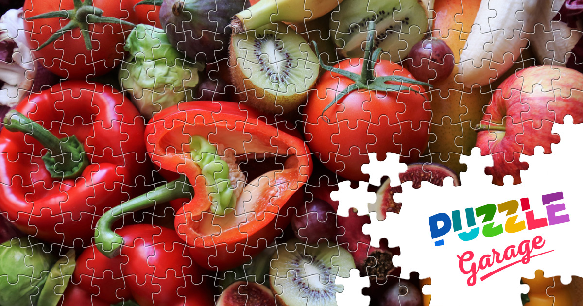 Vegetables and fruits Jigsaw Puzzle (Plants, Vegetables) | Puzzle Garage