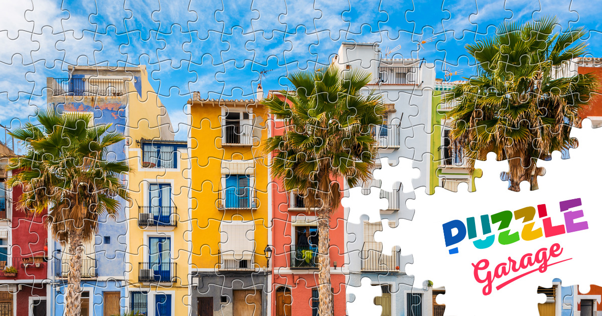 The colorful town of Villajoyosa Jigsaw Puzzle (Countries, Spain ...