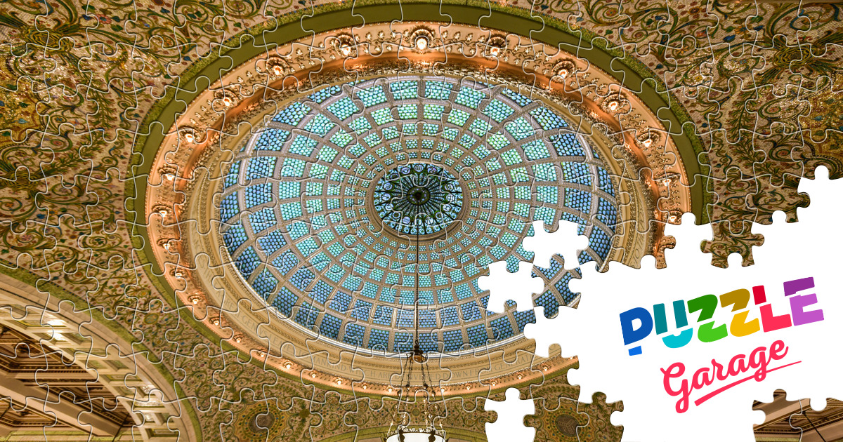 Tiffany Dome at the Chicago Cultural Center Jigsaw Puzzle (Countries ...