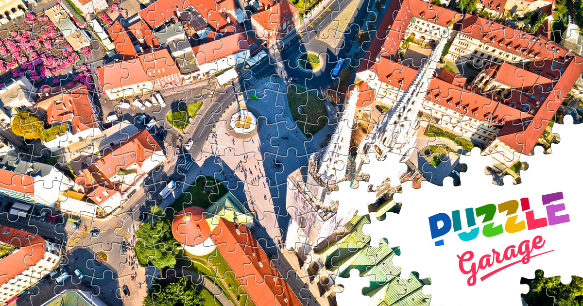 Top view of the Zagreb Cathedral Jigsaw Puzzle (Countries, Croatia ...