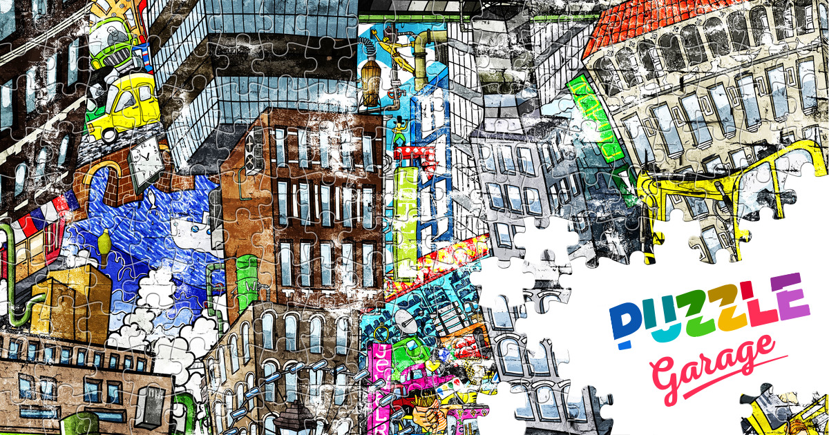 City collage Jigsaw Puzzle (Art, Graffiti) | Puzzle Garage