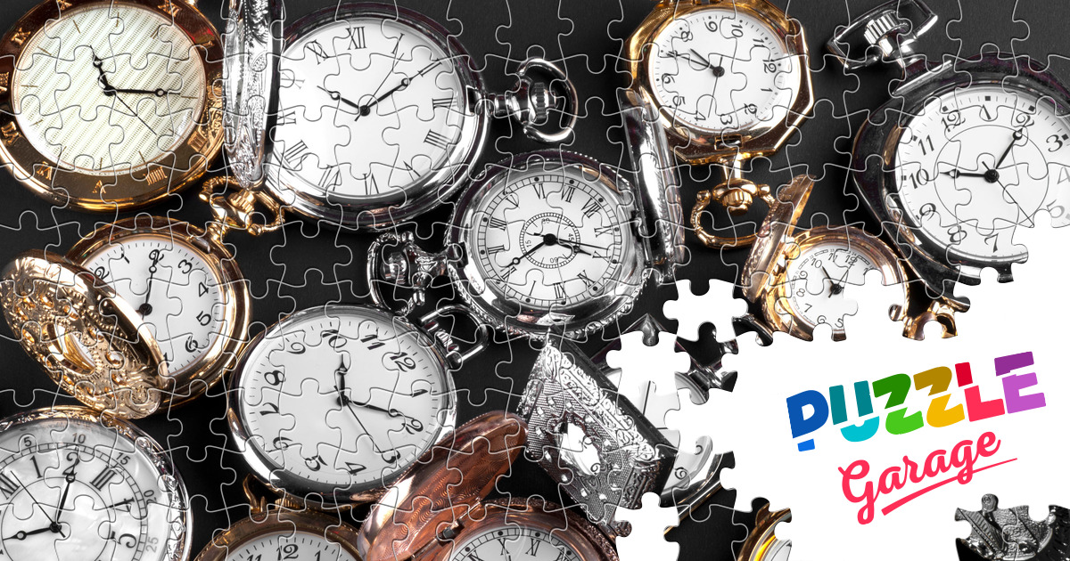 Pocket watch on a dark background Jigsaw Puzzle (Stuff, Watches ...