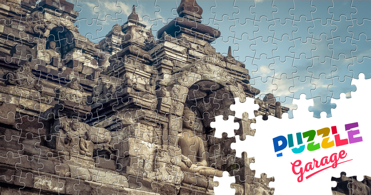 Ancient Buddhist temple Borobudur Jigsaw Puzzle (Countries, Indonesia ...