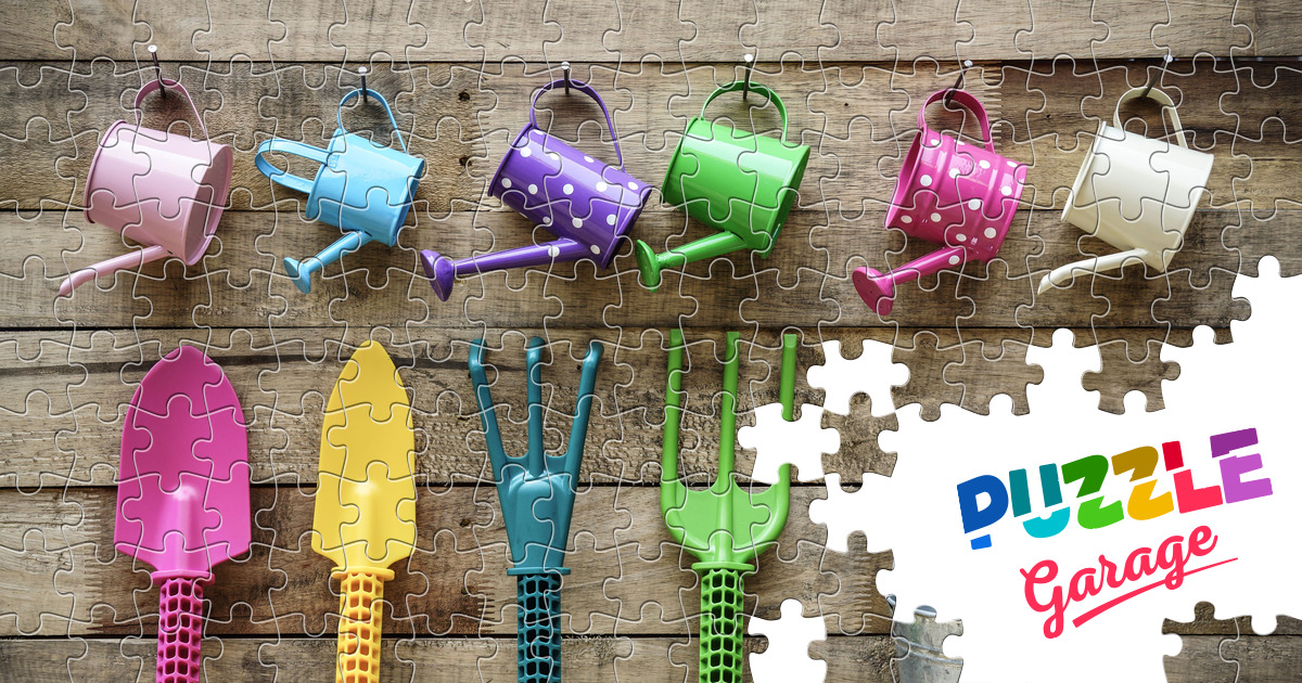 Colorful garden tools Jigsaw Puzzle (Stuff, Tools) | Puzzle Garage