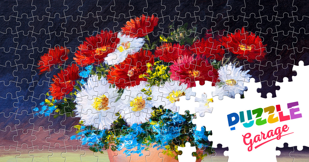 Bouquet of flowers Jigsaw Puzzle (Art, Painting) | Puzzle Garage