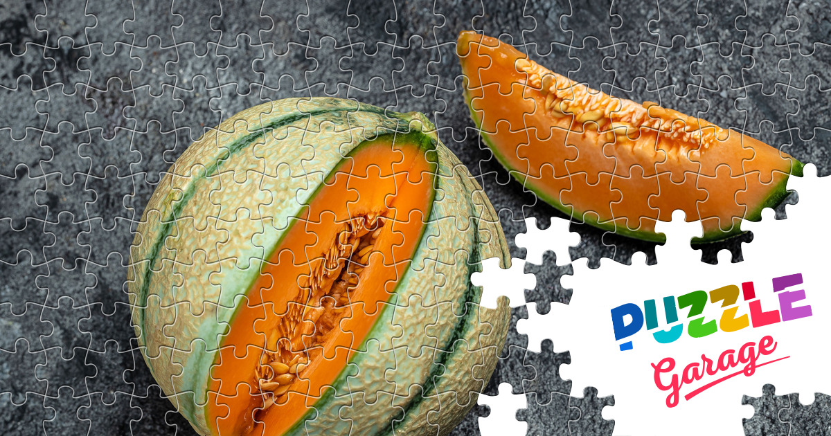 Melon on a dark background Jigsaw Puzzle (Plants, Fruits) | Puzzle Garage