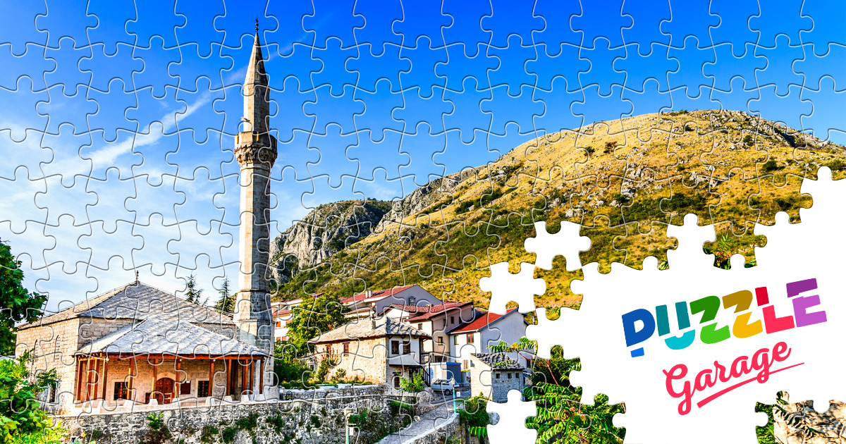 Mosque in Mostar Jigsaw Puzzle (Countries, Bosnia and Herzegovina ...