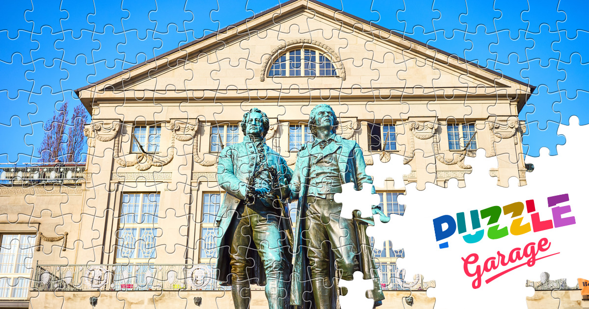 Goethe–Schiller Monument, Weimar Jigsaw Puzzle (Countries, Germany ...