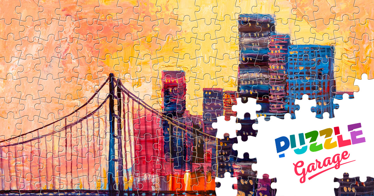 Abstract city Jigsaw Puzzle (Art, Painting) | Puzzle Garage