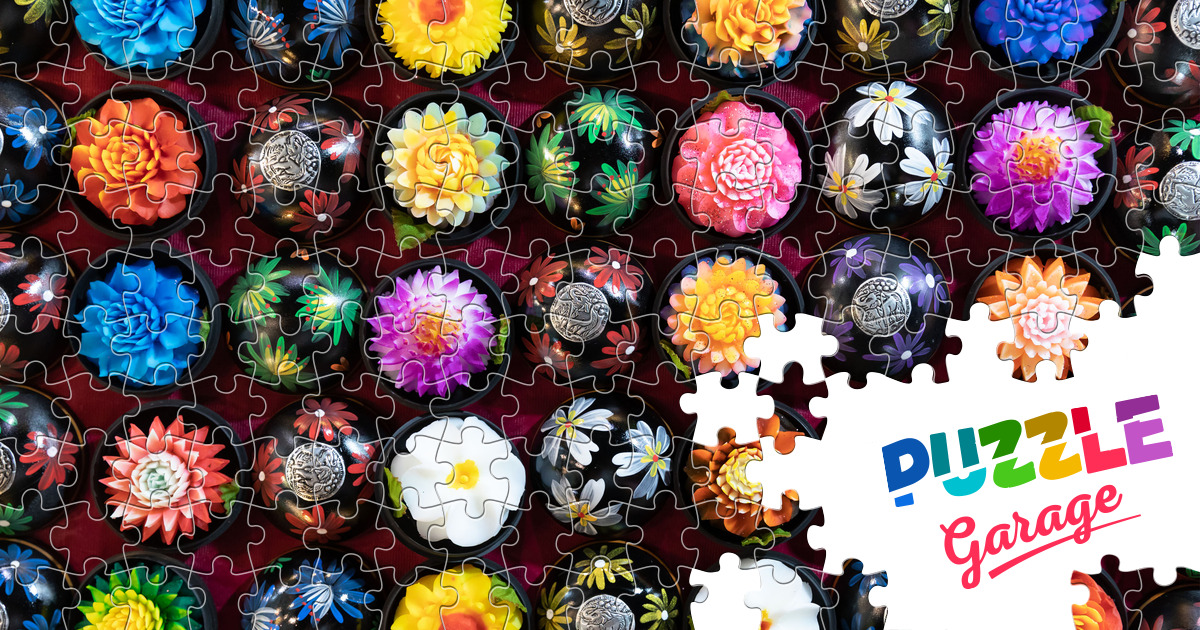 Handmade soap with flowers Jigsaw Puzzle (Home, Needlework) | Puzzle Garage