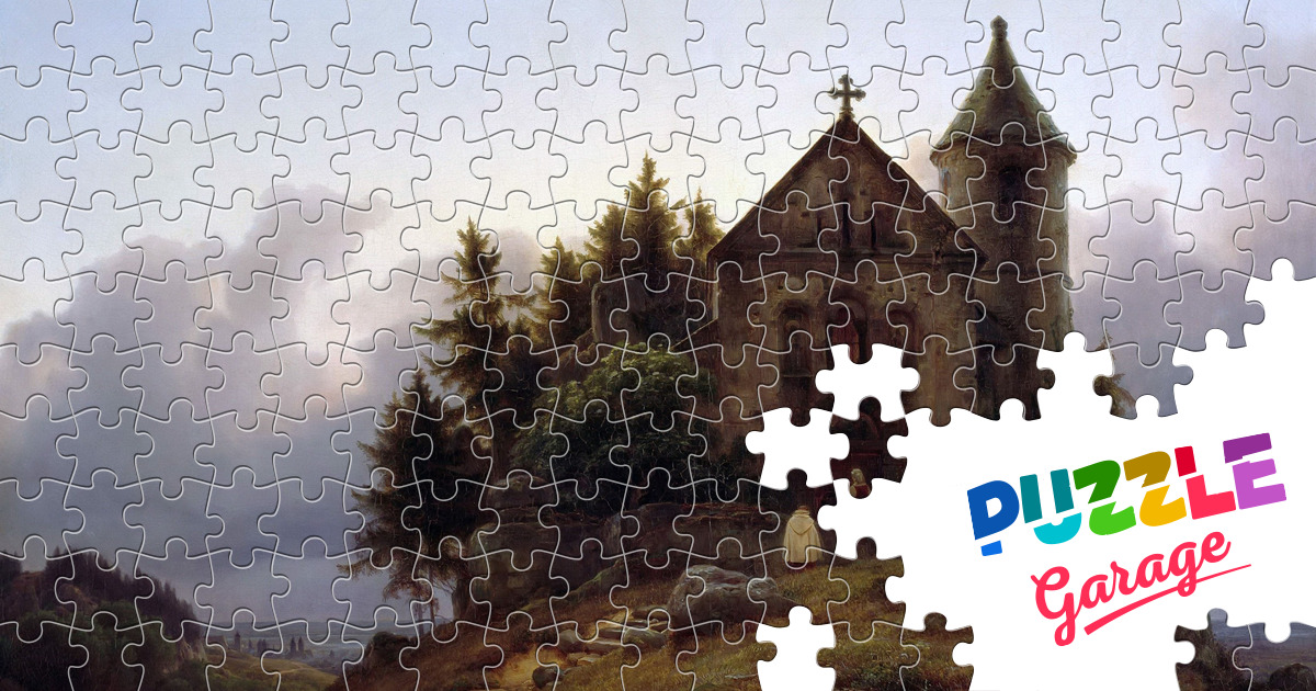 Carl Friedrich Lessing: The Forest Chapel Jigsaw Puzzle (Art ...