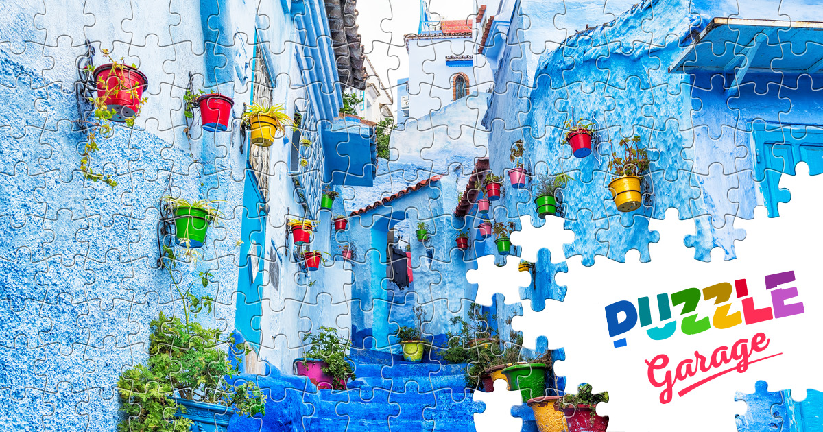 Chefchaouen Jigsaw Puzzle (Countries, Morocco) | Puzzle Garage
