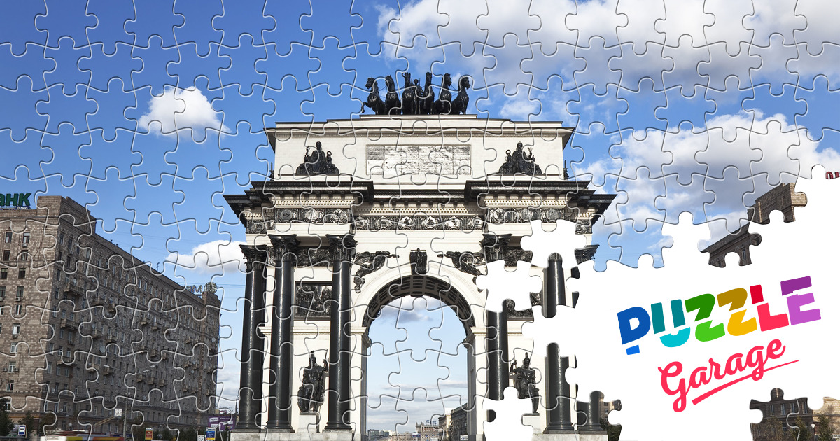Triumphal arch in Moscow Jigsaw Puzzle (Countries, Russia) | Puzzle Garage